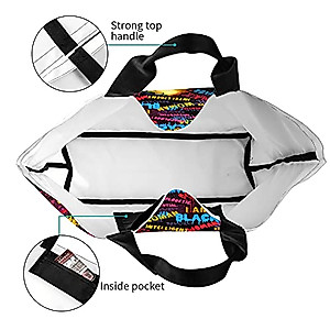 EZYES Black Girl Tote Bag African American Women Shoulder Handbag For School Work Daily Use Lightweight Durable