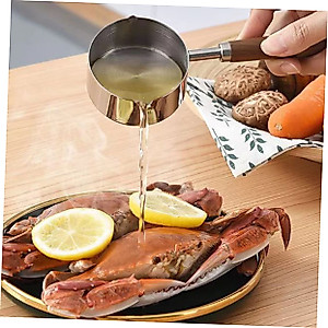 FUNOMOCYA Reusable Small Sauce Boil Container with Handle Random Pattern Kitchen Saucepan for Cooking and Sauces Ideal for Boiling and Heating