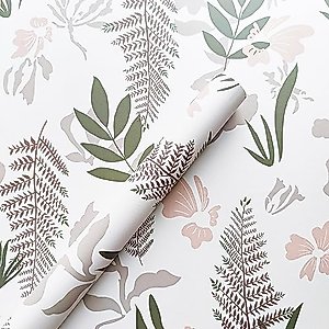 Contact Paper Floral Peel and Stick Wallpaper Modern Leaf Contact Paper Removable Wallpaper Decorative Self Adhesive Wallpaper 17.3" x 118.1"