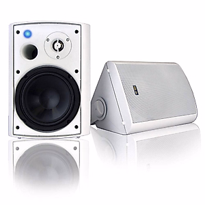 Sound Appeal Wireless Streaming 6.50" Indoor/Outdoor Weatherproof Patio Speakers, Bluetooth Speaker (White - Pair)