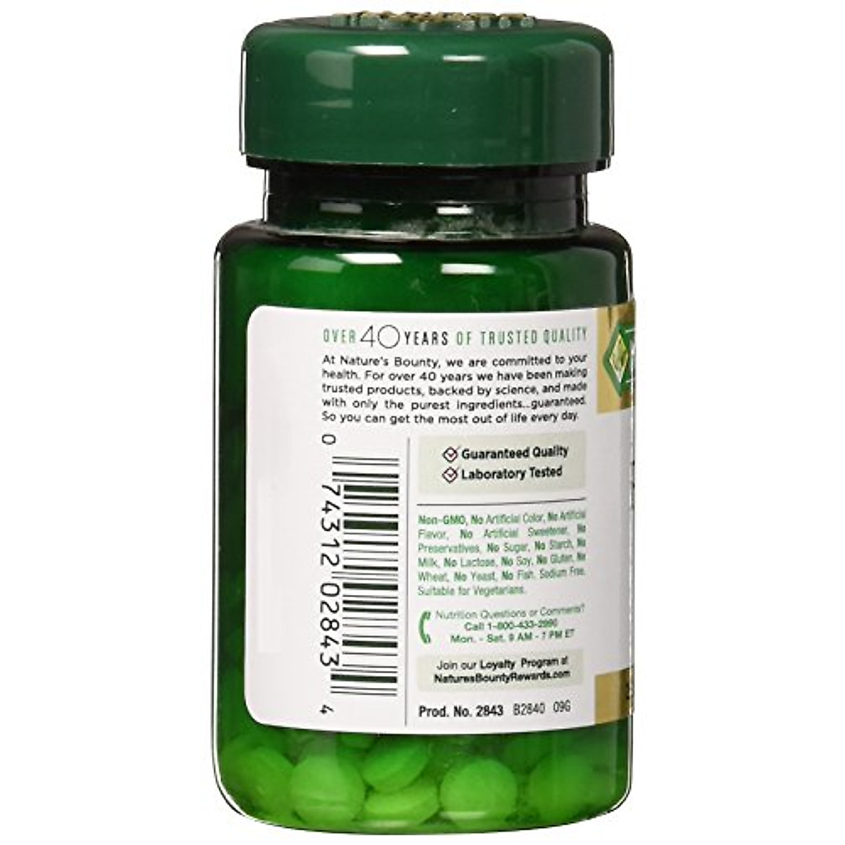 Nature's Bounty Folic Acid 800 mcg Tablets Maximum Strength 250 ea (Pack of 2)