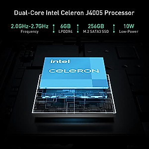 ECOHERO Newest Windows 11 Laptop, 6GB DDR4 RAM, 256GB SSD Storage, Intel Celeron J4005 Processor Up to 2.7GHz, 15.6-inch Full HD 1920x1080 Display Laptops Computers, Webcam, WiFi, Bluetooth