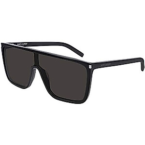 SAINT LAURENT SL364 Mask Ace Sunglasses, Black/Black/Black, One Size