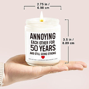 Younift 50 Years Candle, 50th Wedding Anniversary, Gifts for Parents, 50th Anniversary, Gifts for Couple, 50 Year Anniversary, Gifts for Husband, Wife, Friends, Funny Gifts, Golden Anniversary