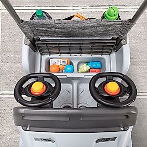 Step 2 Side-by-Side Push Around SUV Car for Kids, Easy Steer Double Rider Push Car, Toddlers Ages 1.5-5 Years Old, Ideal Stroller Substitute, Gray