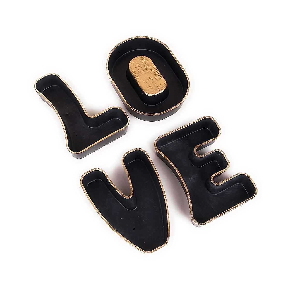 HAKKANORA Decorative Letter Love Halloween Candy Dish For Candy Buffet/Serving Tray & Letter Shaped Pistachio Bowl/Great Server For Nuts, Candy, Birthday, Dessert Table, Wedding Party Decor