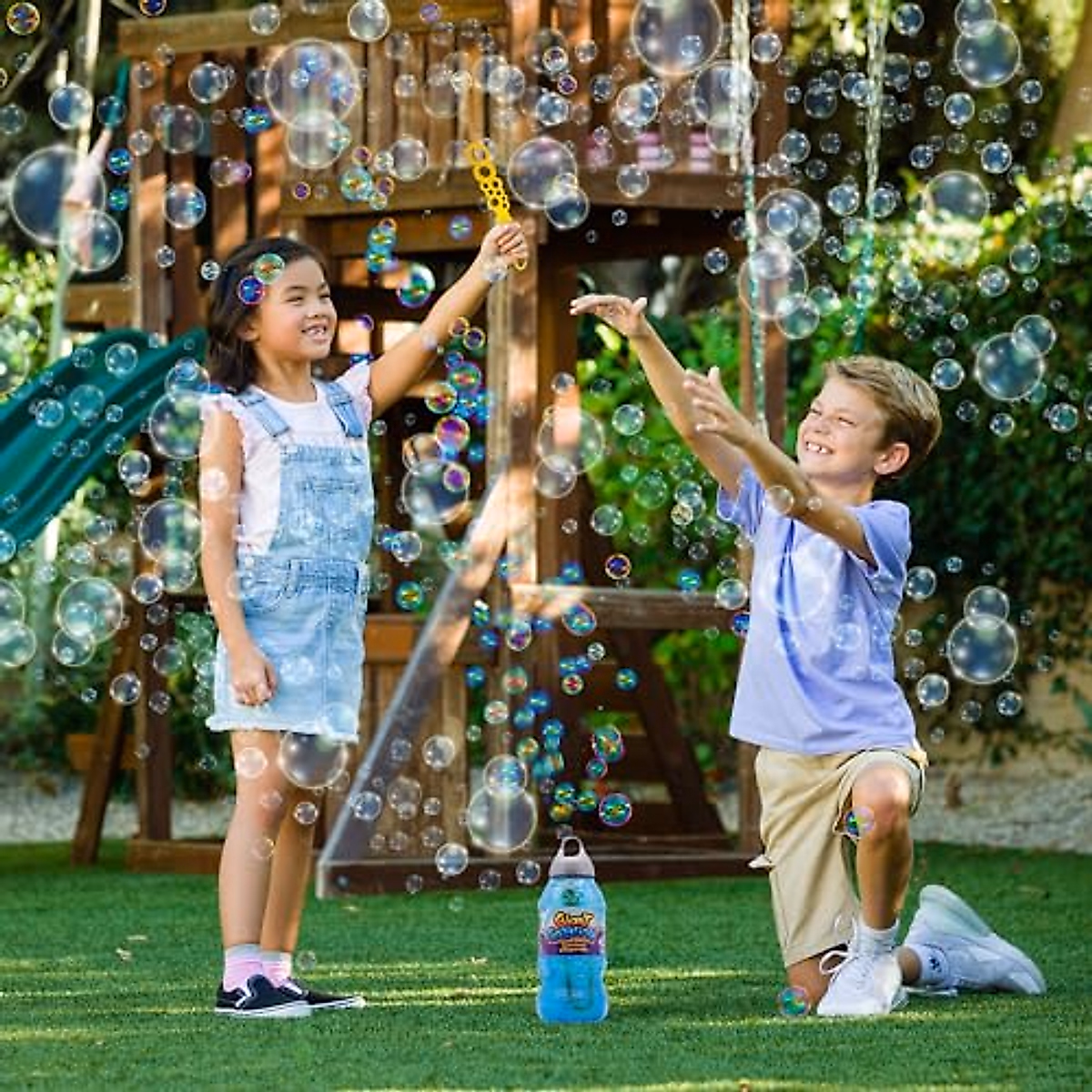 Gazillion 2 Liter Giant Bubble Solution - Create Bigger, Non-Toxic, Eco-Friendly Bubbles with The Special Wand - Ages 3+