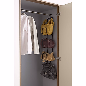 Yamazaki Bag Holder, Steel, Black, Anpassbar