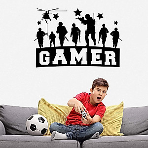 ORIGACH Gamer Wall Decal Stickers Vinyl Gamer Stickers Gamer Room Decor Wall Sticker for Boys Gamer Bedroom Playroom Decorations