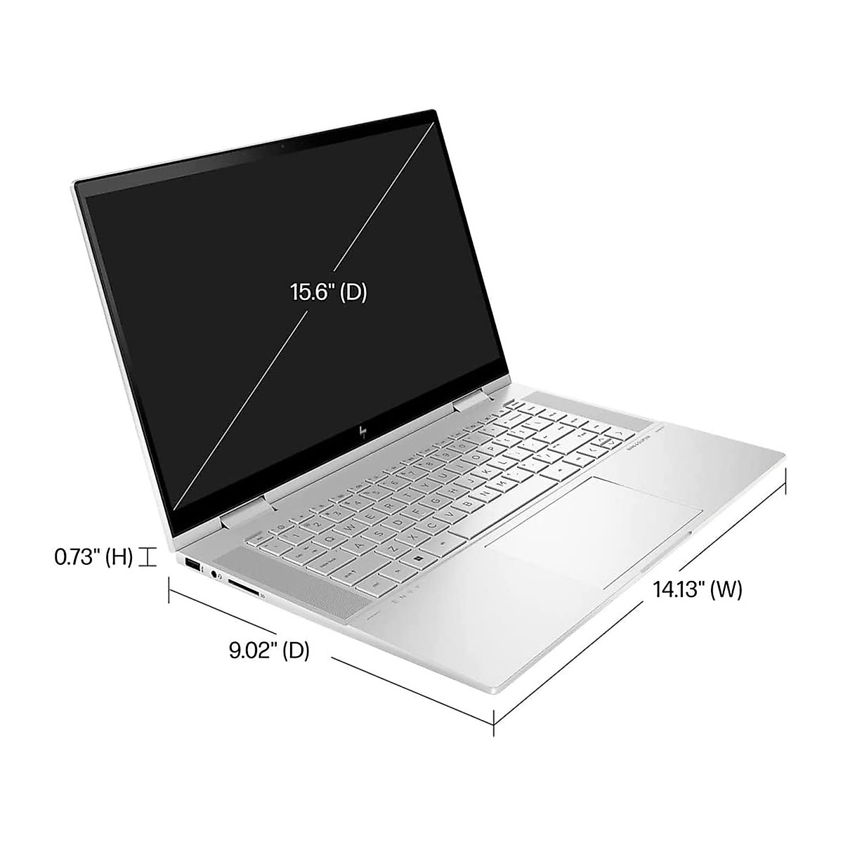 2022 HP Envy X360 2-in-1 15.6" FHD Touchscreen Laptop Computer, Intel Core i7-1165G7, 16GB RAM, 512GB PCIe SSD, Backlit Keyboard, Iris Xe Graphics, B&O Audio, Windows11, Silver, (Renewed)