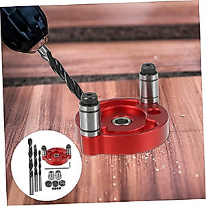 PLAFOPE Pocket Hole Jigs Kit 1 Set Pocket Hole Self Centering Drill Bit Aluminum Alloy Hole Punch Pocket Power Tool Accessory Jigs