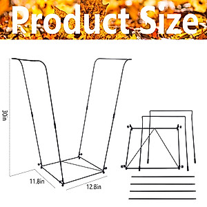 LFUTARI 1pc Metal Trash Bag Holder - Garbage Bag Holder Frame Holds 30-45 Gallon Plastic Bags-Multi-Use Outdoor Leaf Bag Stand for Yard Camping Garden Lawn Party Supplies