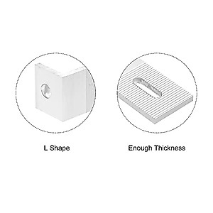 PATIKIL Solar Panel Mount L Brackets Aluminum Alloy 8mm Diameter for Solar Panel System Install Pack of 2
