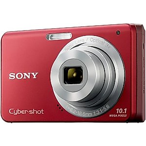Sony Cybershot DSC-W180 10.1MP Digital Camera with 3x SteadyShot Stabilized Zoom and 2.7-inch LCD (Red)