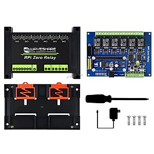 Industrial 6-Channel Relay Module for Raspberry Pi Zero WH with RS485/CAN Bus Power Supply & Photocoupler Isolation Protections @XYGStudy