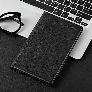 MaxGear Business Card Organizer Business Card Holder Book, Portable Business Card Binder File Sleeve Storage, Business Card Holders, Name Card Holder for Men & Women, Capacity: 240 Cards, Black