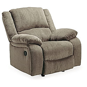 Signature Design by Ashley Draycoll Plush Manual Pull-Tab Rocker Recliner, Light Brown