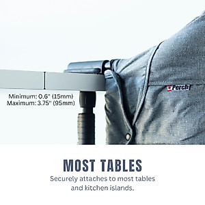 Guzzie+Guss Portable Clip on High Chair for Baby Seat - Folding and Easy Setup for Travel, Home, Restaurants, Picnics - Machine Washable Fabric - Charcoal