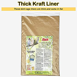 S&X Gravel Paper for Bird Cages - 17" x 11" Heavy Backing Paper, 4 x 7-Pack, 28 Sand Sheets