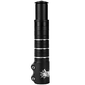 Bike Stem Riser Wake Bike Fork Stem Extender Bicycle Handlebar Raiser Head Up Adapter Suitable for Mountain Bike, Road Bike, MTB, BMX (Aluminium Alloy, Adjustable, Black)