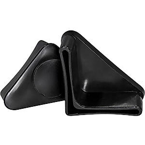 Prescott Plastics 1.5" Inch Angle Iron Plug Insert (10 Pack), Black L Shaped End Cap for Metal Tubing, Fence, Glide Insert for Pipe Post, Chairs and Furniture Legs
