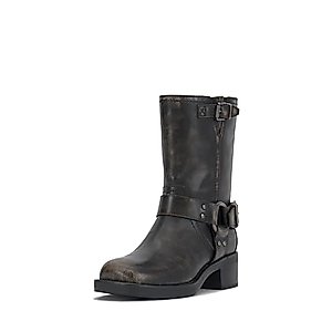 Vince Camuto Women's Kaemie Mid-Calf Boot, Black Leather, 7