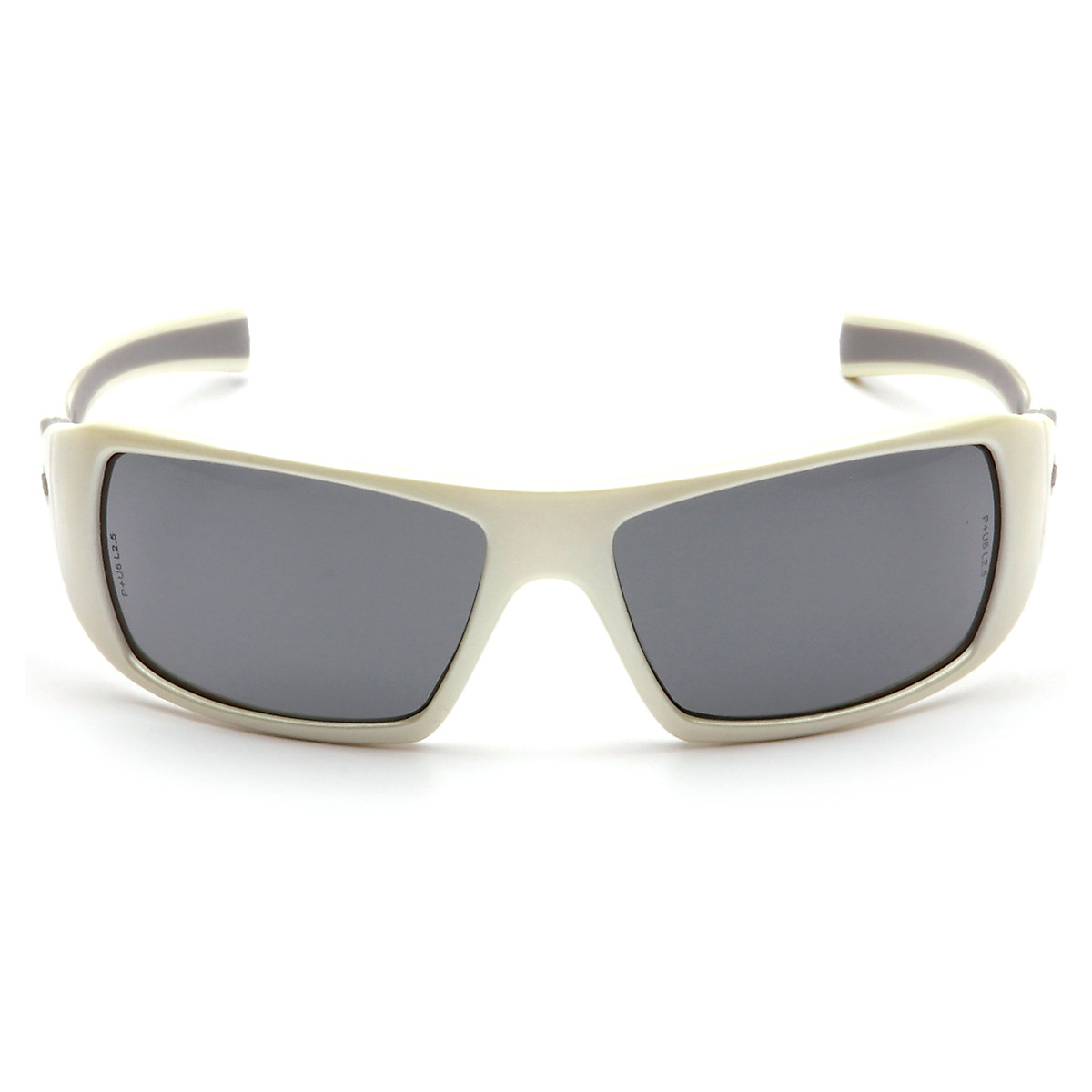 Pyramex Goliath Safety Eyewear, White Frame, Gray Lens