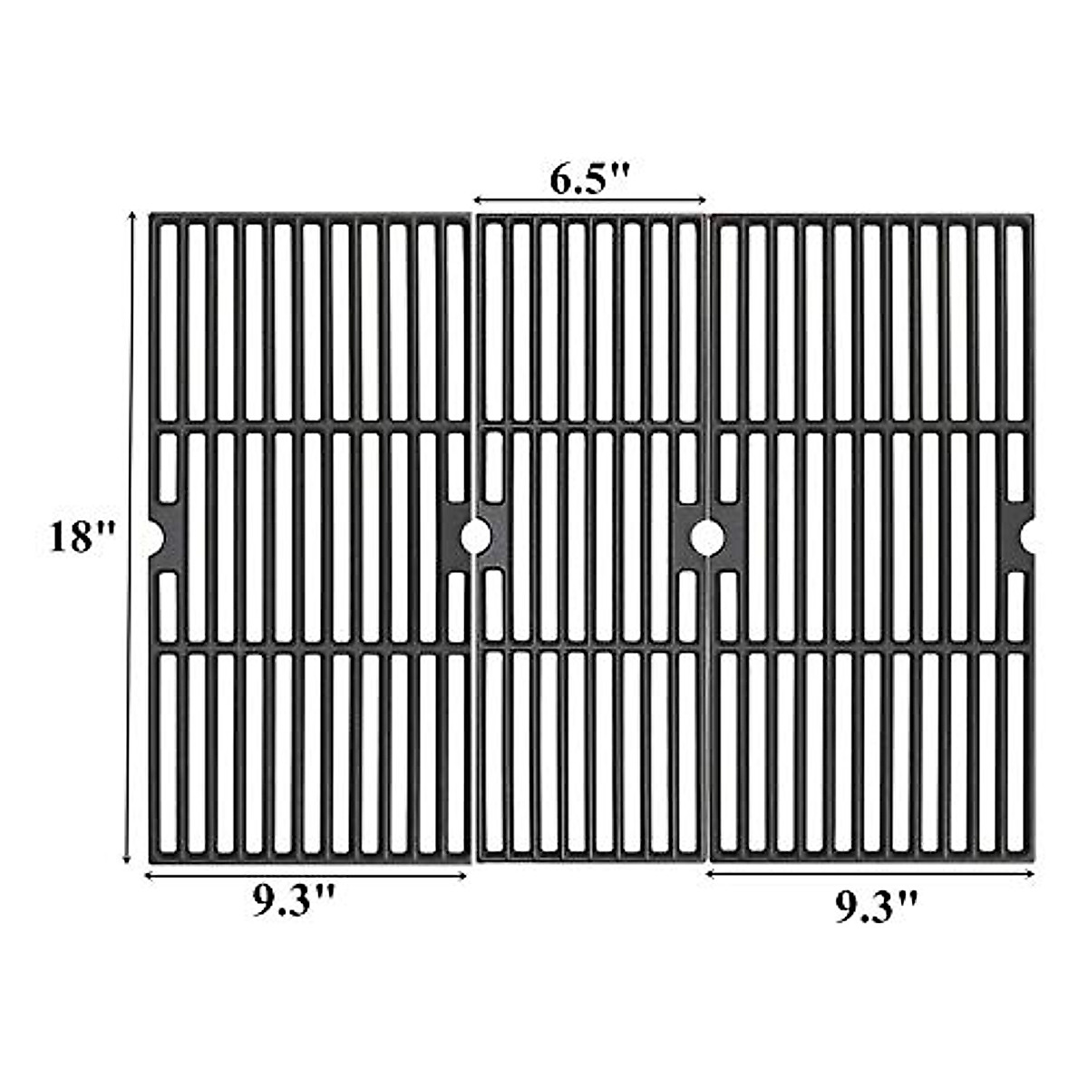 SafBbcue 18 Inches Cooking Grates for Charbroil Performance 463377017 463347017 463376018P2 463376117 463377117 463673617 4-Burner Grills, Cast Iron Grill Cooking Grids