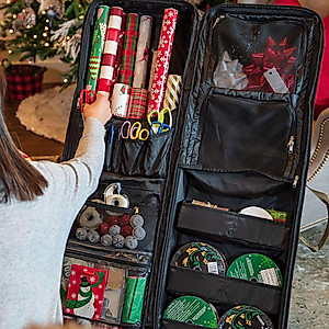 [Gift Bag Wrap and Craft Organization and Storage] - for All Your Tissue Paper Gift Wrap and Crafting Accessories | Holds 14 (40-Inch) Rolls of Wrapping Paper, 6 XL Ribbon Rolls, and More