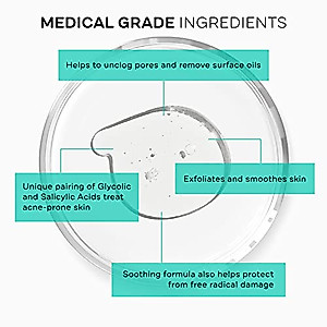 Replenix Gly-Sal 5-2 Deep Pore Facial Cleanser, Medical-Grade 5% Glycolic & 2% Salicylic Acid Oil-Free Face Wash for Acne-Prone Skin (6.7 fl. oz)
