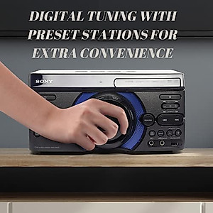Sony Bluetooth Stereo Shelf System for Home, HiFi Sound System with USB, FM Radio, Audio in, TV Music Home Stereo System for Home, Speaker System with Remote Control