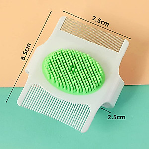 Cradle Cap Brush and Comb, Cradle Cap Brush Safe Baby's Scalp Brush with Soft Rubber Bristles, Help Gently Massage Care Scalp