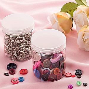 OJYUDD 12 Pack Clear Plastic Jars with Lids,Plastic Containers with Lids for Cosmetics, Lotions, Body Butters, Slime & Beauty Products(9.5 oz)