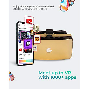 CEEK VR Headset Goggles | 3-Month CEEK VR Experiences Subscription | Gold
