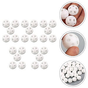 Toyvian 50PCS Rattle Balls Inserts Round Doll Noise Maker Repair Fix Toy Rattle Noise Maker Squeaker Replacement Rattle Insert Crafts Accessories 24mm