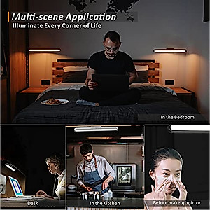 LED Desk Light, ZouYee Portable Desk Lamp for College Dorm Room ,Cordless Magnetic Battery Powered Small Table Lamp with Touch Control for Under Cabinet Lights Reading Working Office Bedroom Lighting