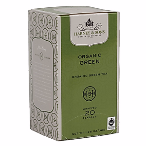 Harney & Sons Teabags, Organic Green, 120 Count (Pack of 6)