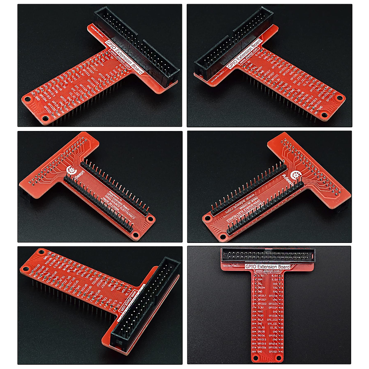 Adeept Raspberry Pi GPIO Breakout, T-Type GPIO Expansion Board +830 Points Solderless Breadboard+65pcs Jumper Cables +40pin Rainbow Ribbon Cable, Raspberry Pi GPIO Expansion Kit