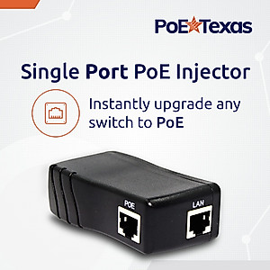 PoE Texas Raspberry Pi PoE Hat PoE Injector - Single Port Power Over Ethernet Passive PoE Adapter