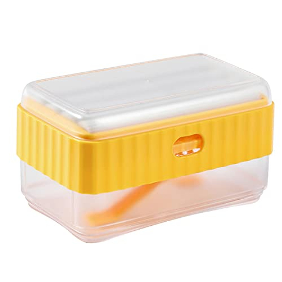 Rosvola Box, Thickened Storage Tray Lathering for Bathroom (Yellow)