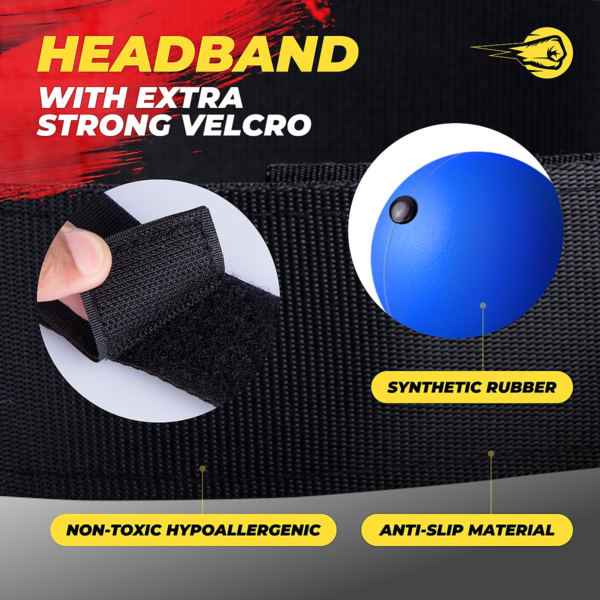 Boxerpoint Boxing Reflex Ball – Boxing Ball Headband Boxing Game for Adults & Kids – Hand Eye Coordination Training Boxing Equipment & MMA (Adults)
