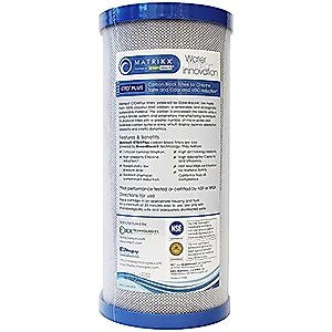 KX Technologies 01 450 10 MATRIKX 10 x 45 MatriKX CTO Plus 1 Micron ChlorineChloramine VOC Reduction Filter
