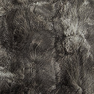 Amazon Brand – Pinzon Faux Fur Throw Blanket - 63 x 87 Inch, Frost gray