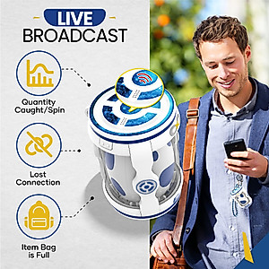 megacom DuoMon Egg 1P/2P Auto Catcher Compatible for Pokemon Go Plus with Auto Catch, Voice Notifications - Faster Wireless for Pocket Monsters Go Game - Long-Lasting Battery, Stable Connection