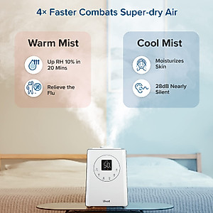 LEVOIT Cool and Warm Mist Humidifiers and 10 Pack Replacement Filter