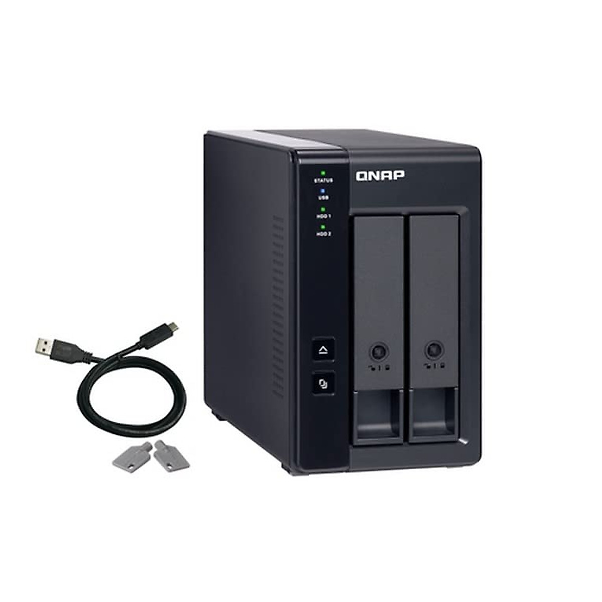 QNAP TR-002 2 Bay Desktop NAS Expansion - Optional Use as a Direct-Attached Storage Device