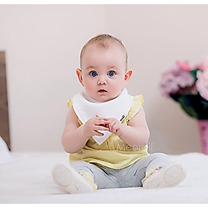 Meerdif Baby Bandana Drool Bibs 8 Pack Solid Organic Cotton Baby Bibs for Girls, Boys, Unisex - Plain Colors