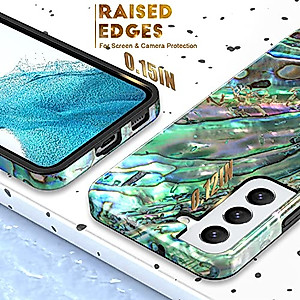 ZADORN for Samsung Galaxy S22+ Plus Case,Durable Soft Silicone TPU Cover for Women Girls,Slim-Fit Scratch Resistant Shockproof Protective Phone Case for Galaxy S22 Plus 6.6",Green Oyster Shell