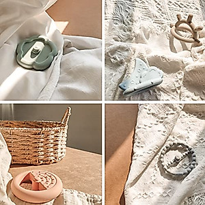 Moonkie Stacks of Circles Soft Teething Toy | Educational Learning Baby Toy | Stacking Ring Toys for Babies | 7 Piece Teethers Set