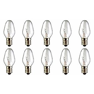 CEC Industries #7C7 130V Bulbs, 130 V, 7 W, E12 Base, C-7 shape (Box of 10)